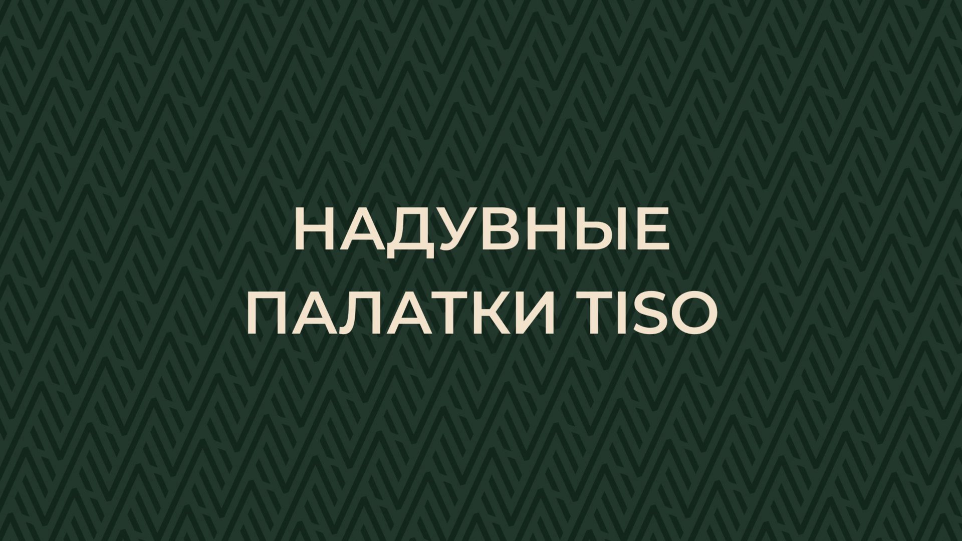 Надувные палатки TISO
