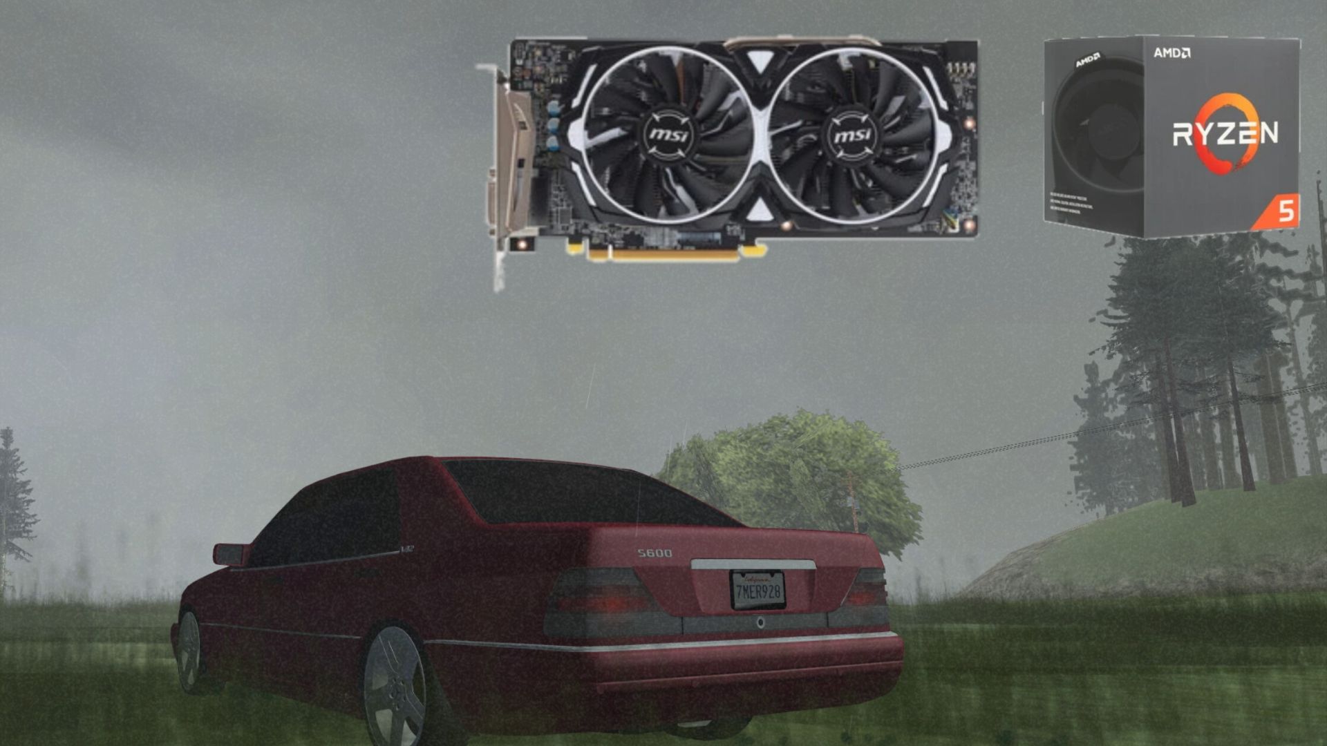 RX 580 8 GB + AMD Ryzen 5 1600 AF + 16 GB ОЗУ