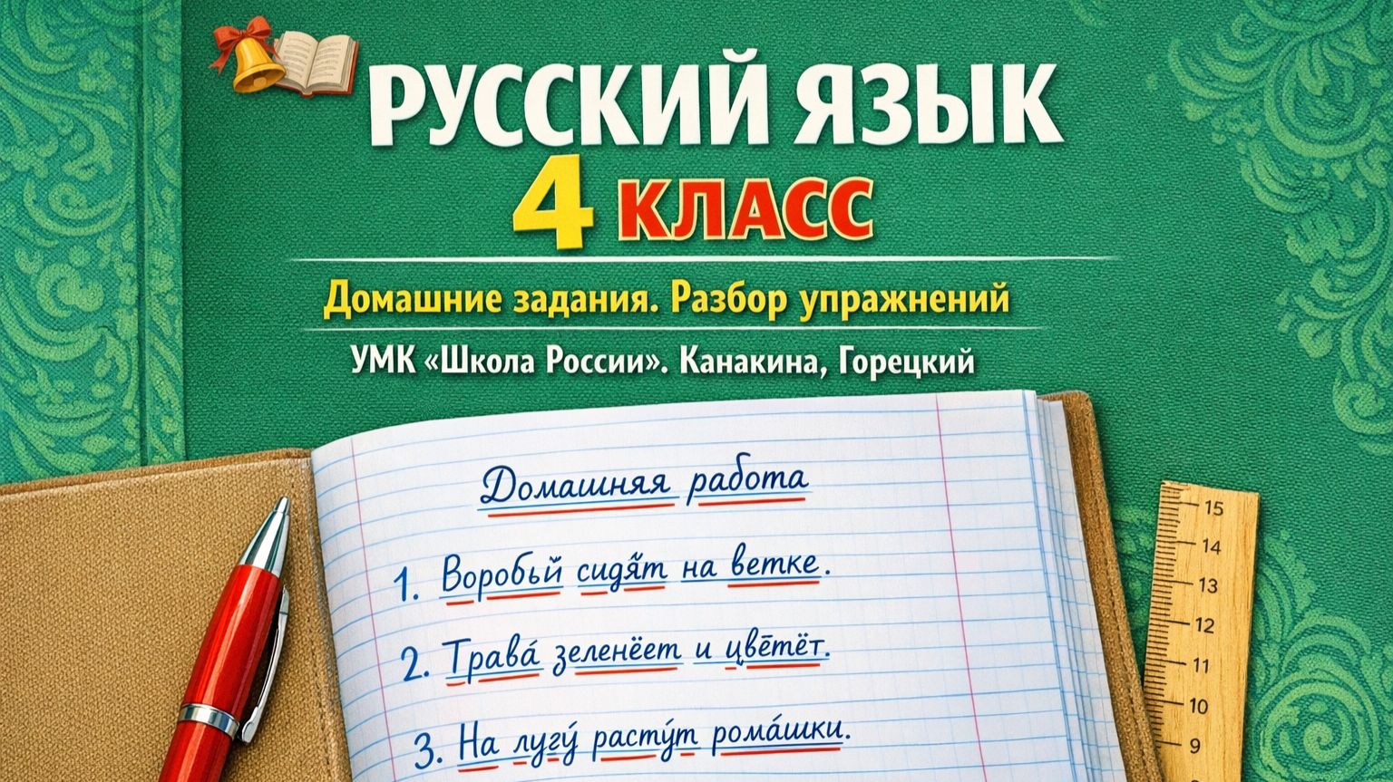 Русский язык 4 класс Домашние задания. Серия Школа России. Канакина, В.Г. Горецкий