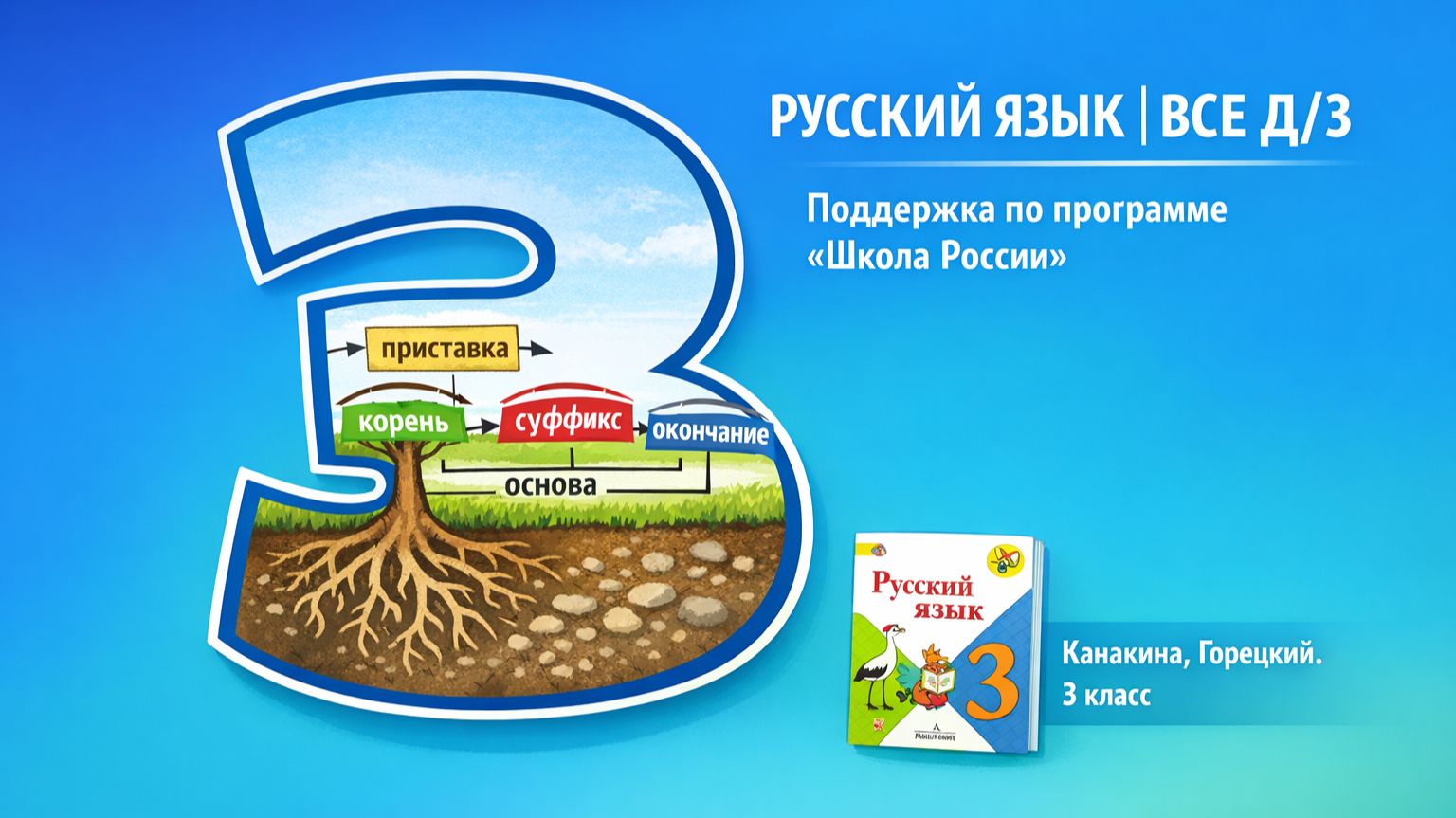 Русский язык 3 класс Домашние задания. Серия Школа России. Канакина, В.Г. Горецкий