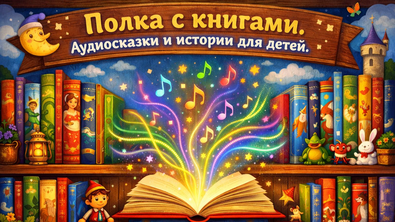 📖 Полка с книгами | Аудиосказки и истории для детей
