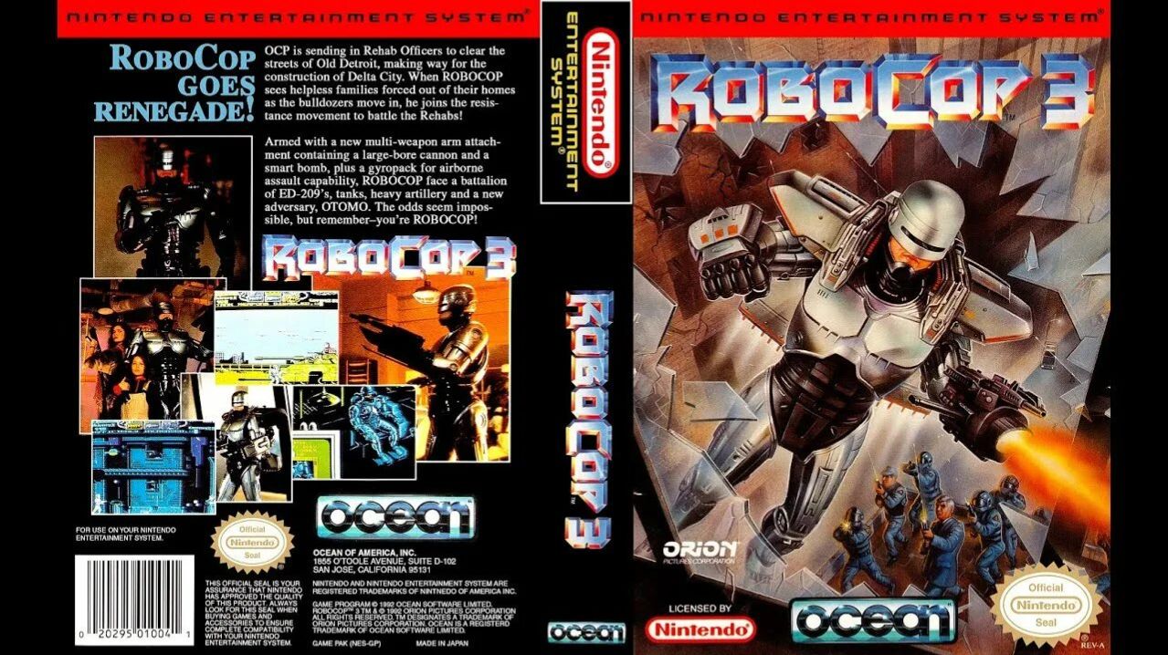 Dendy (Famicom,Nintendo,Nes) 8-bit Robocop 3 part Полное Прохождение