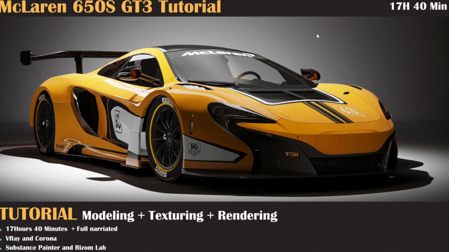 Mclaren 650s gt3 tutorial modeling