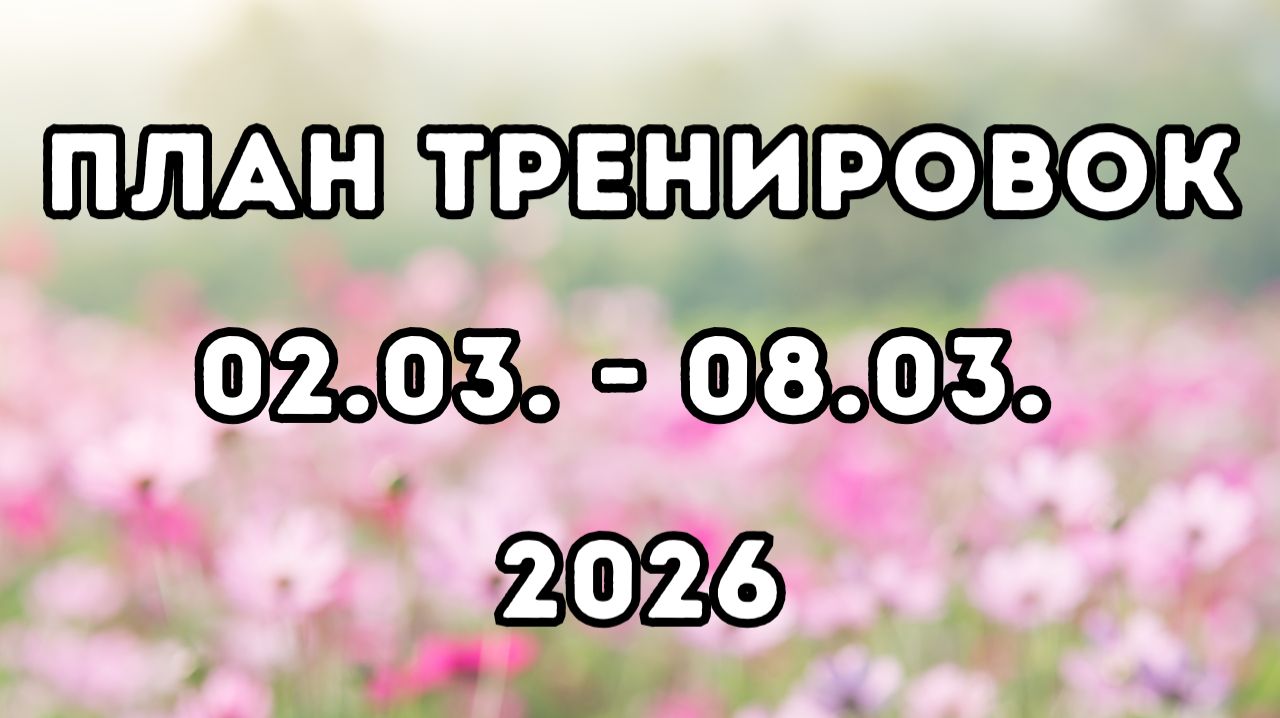 План тренировок, 1-я неделя март 2026