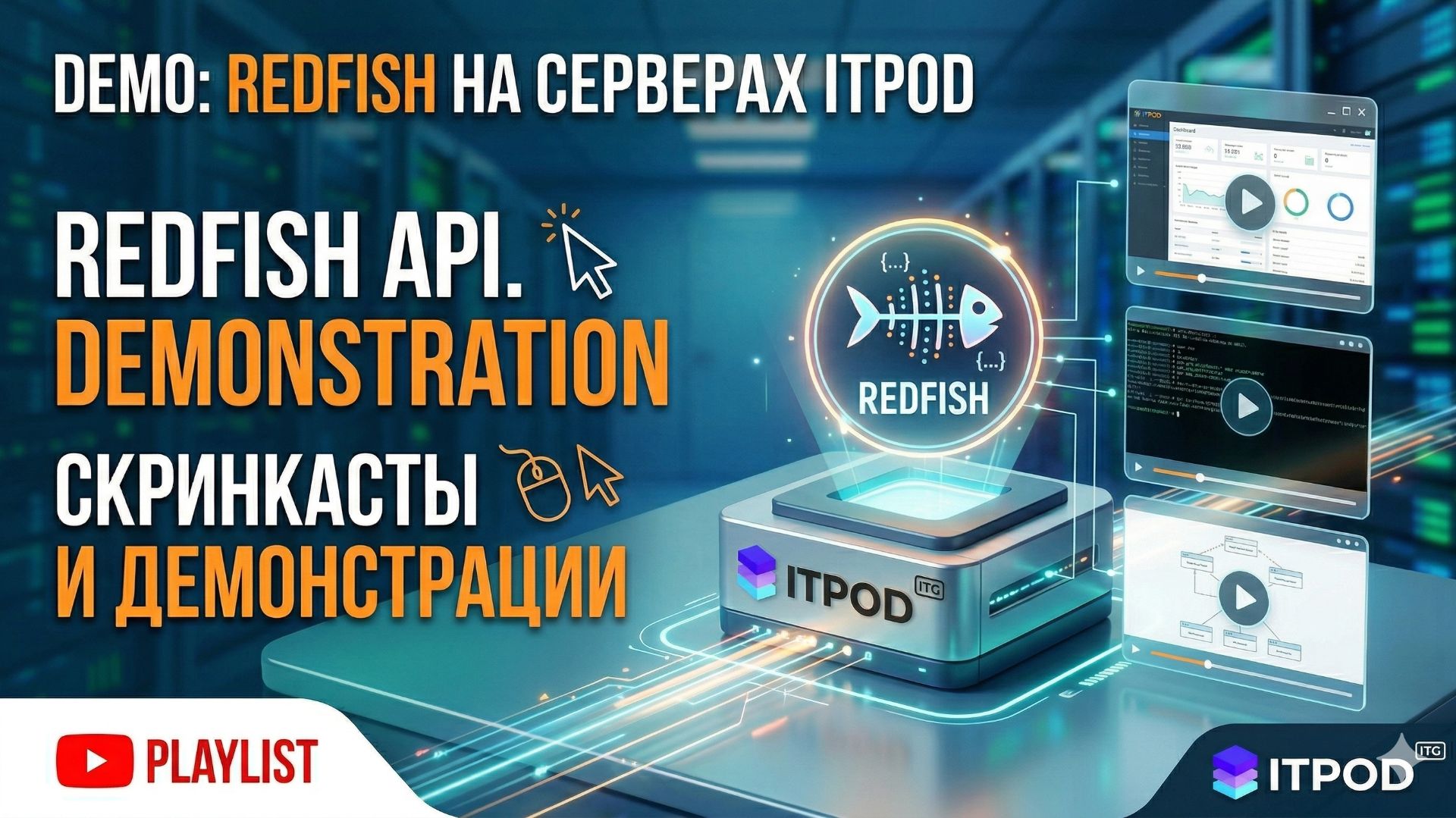 Серия видео-демонстраций: управление серверами ITPOD через Redfish API