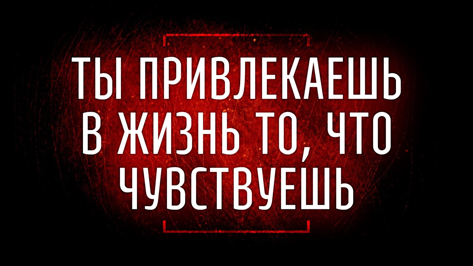Ты привлекаешь в жизнь то, что чувствуешь