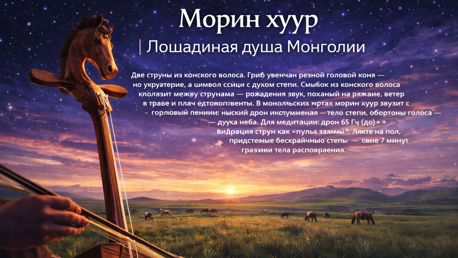 🐎 Морин хуур | Лошадиная душа Монголии 2026