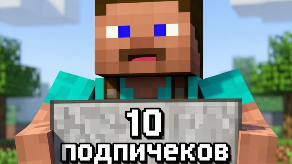 клип на 10 подписчиков. залетаю в майнкрафт
