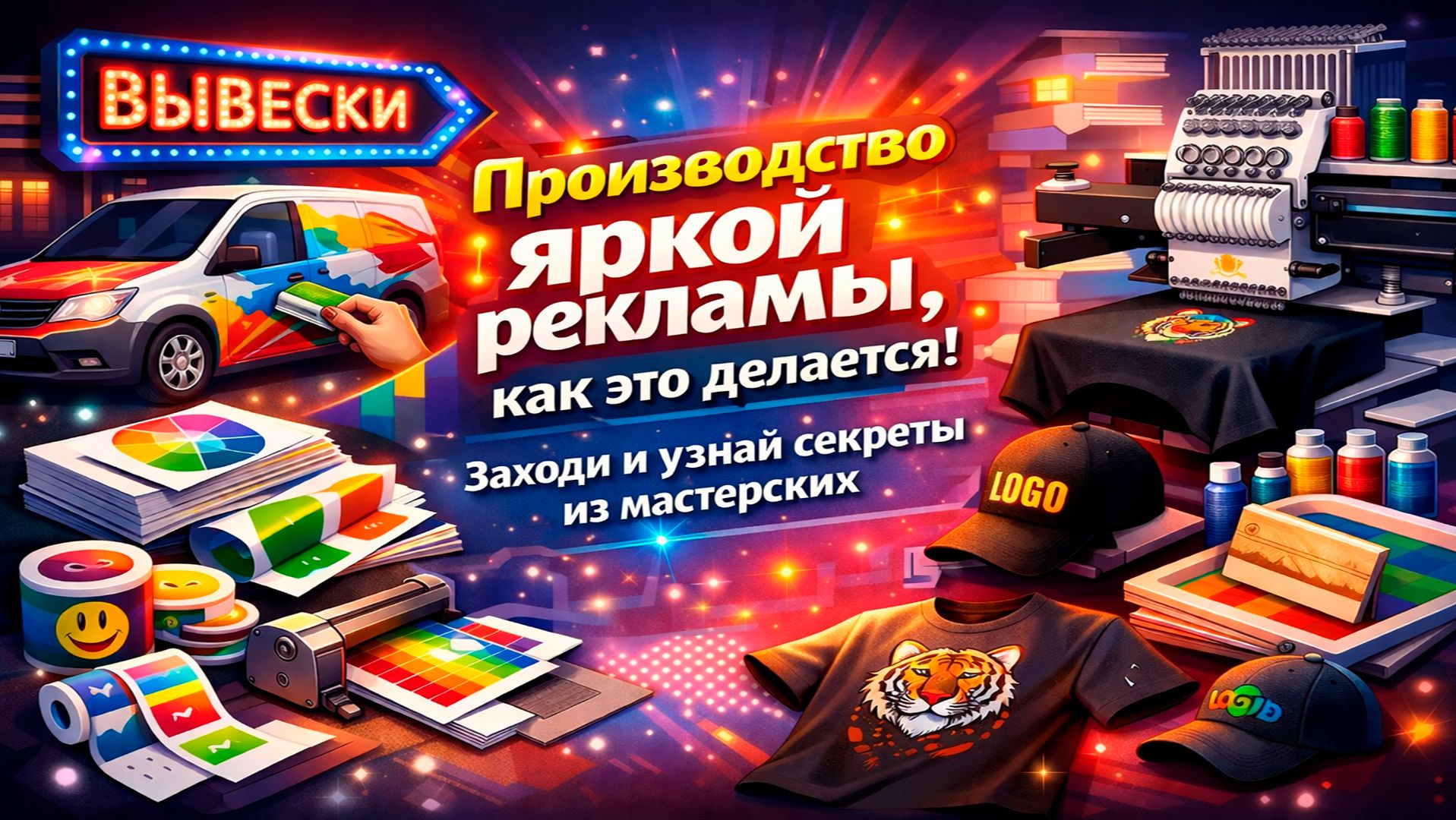 Секреты производства яркой рекламы изнутри мастерских.