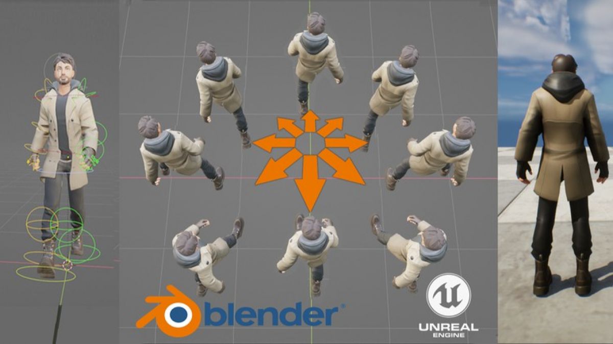 Complete game animatorspipeline from Blender to engine