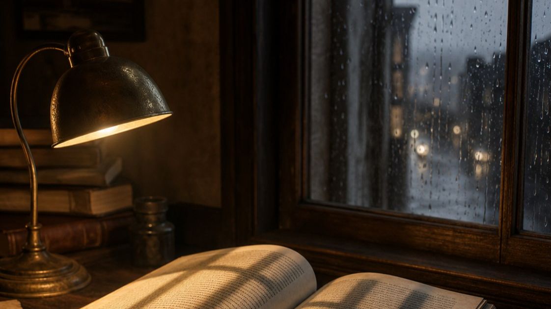 книги под дождем