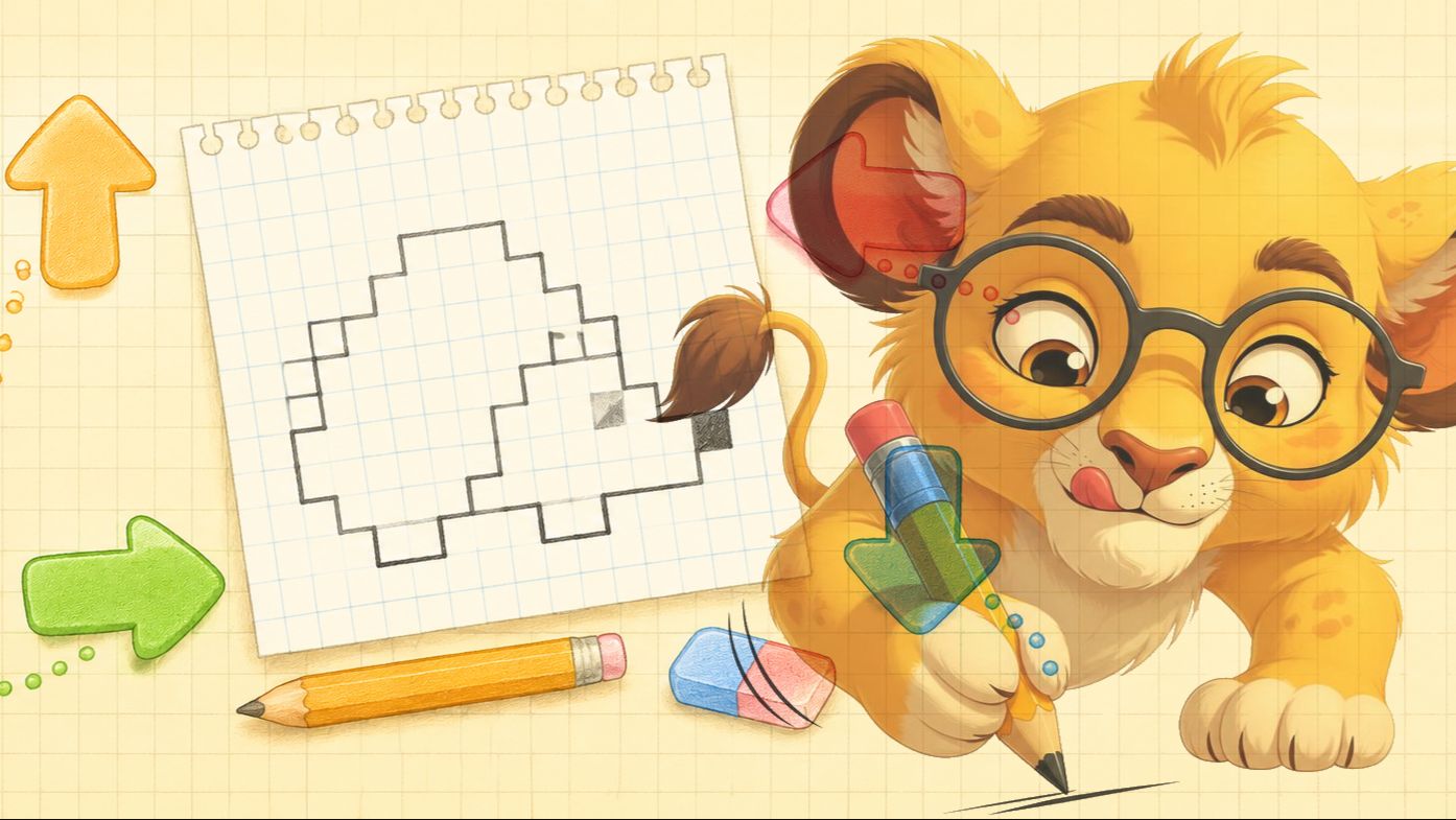 Графический диктант по клеточкам для детей — Тот самый диктант 🦁