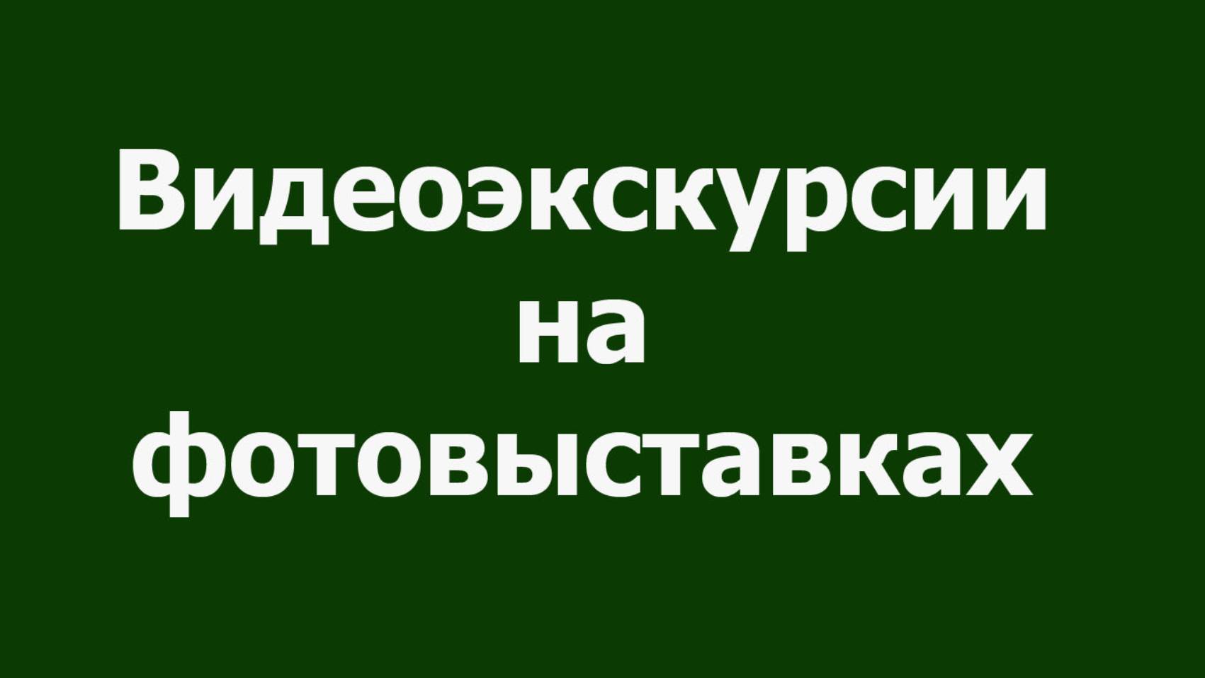 Видеоэкскурсии на фотовыставках