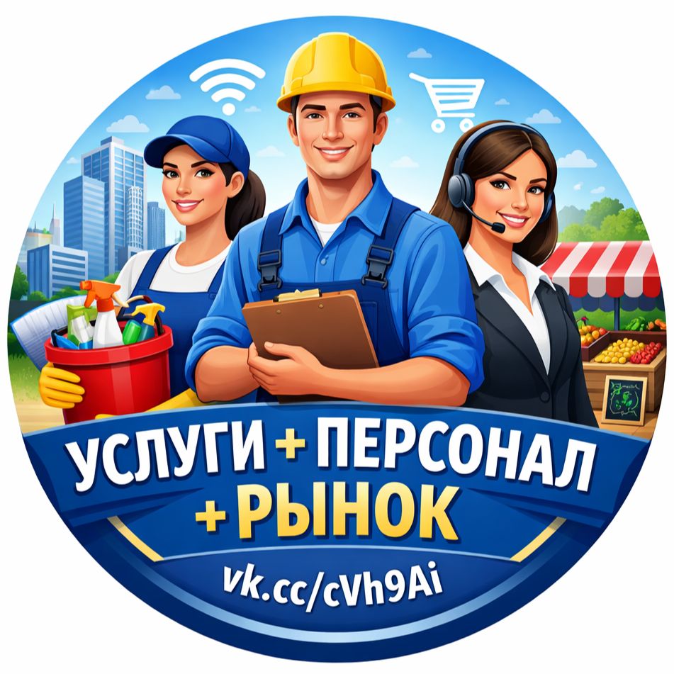Иконка канала Услуги. Персонал. Рынок.