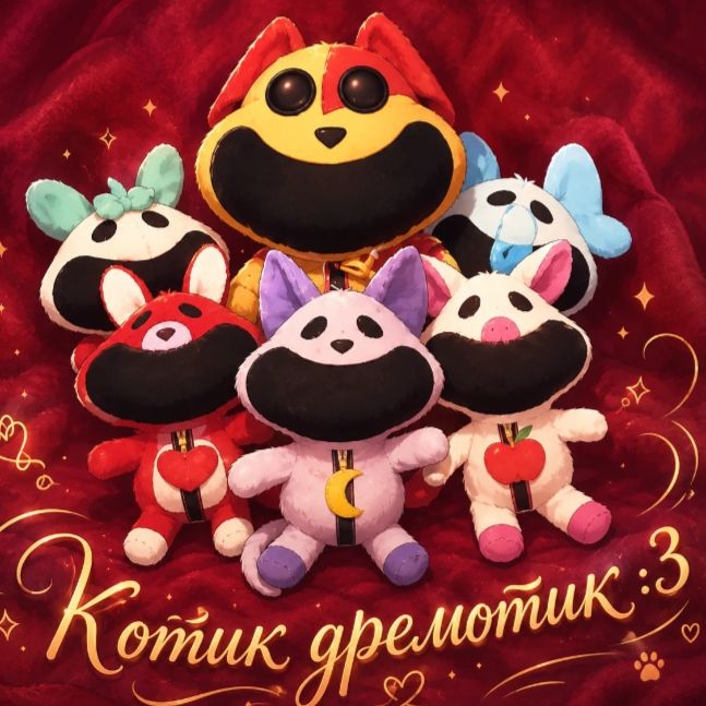 Иконка канала котик дремотик :3