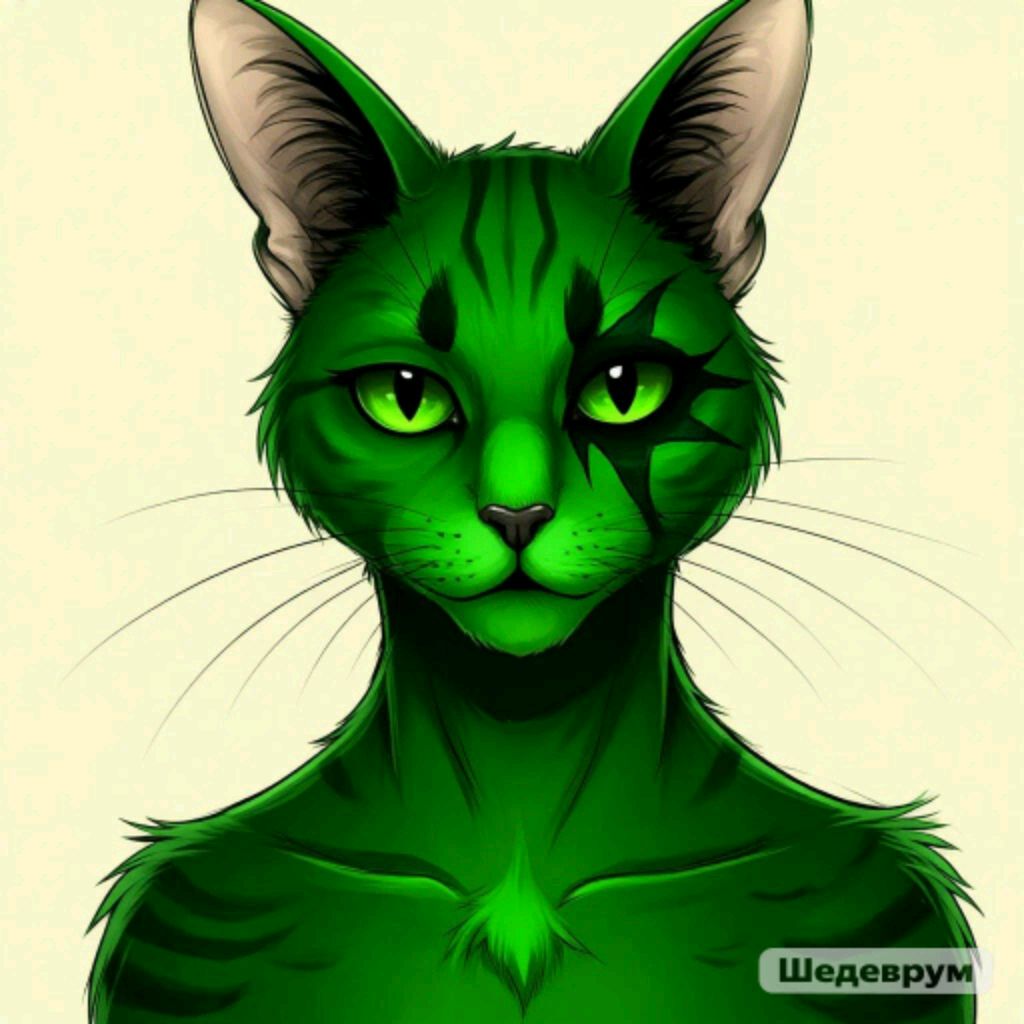 Иконка канала Зелёный кот токсик(🐈💚🌙)
