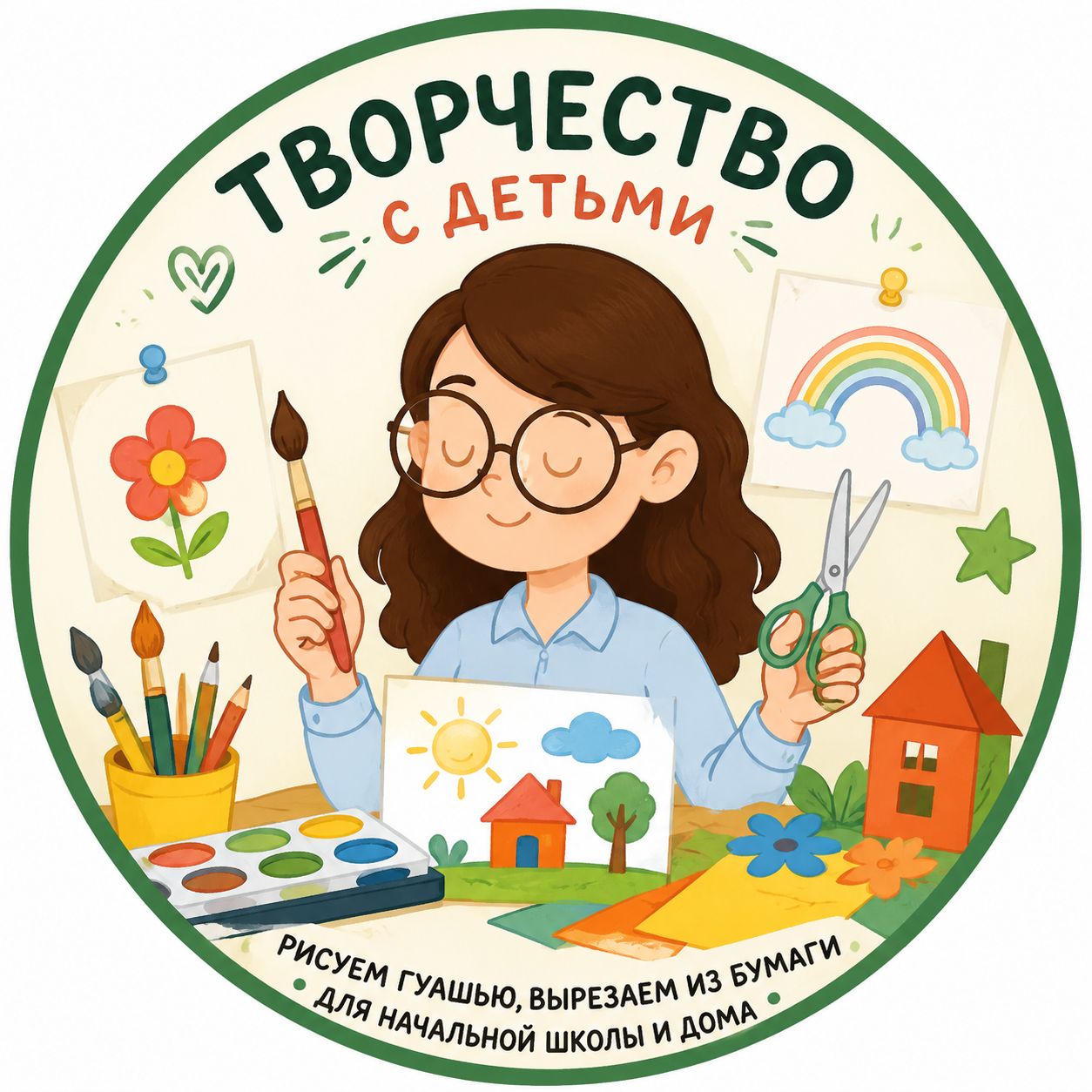 Иконка канала Творчество с детьми. Для учителей шаблоны поделок