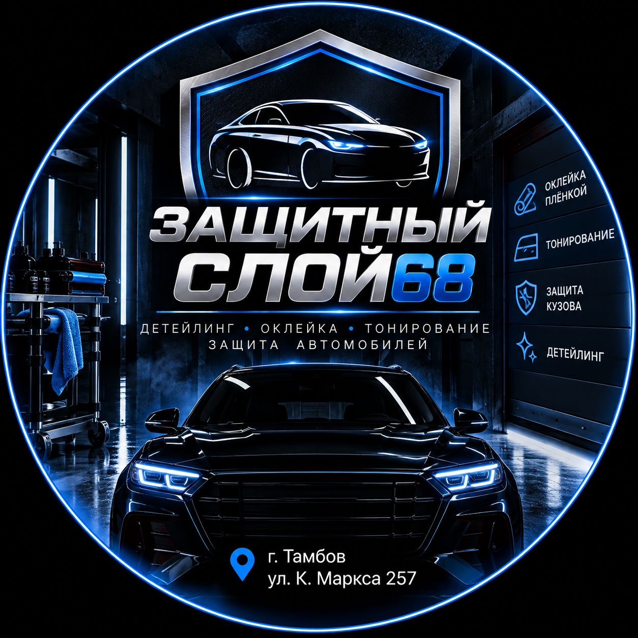 Иконка канала Защитный слой 68 | Детейлинг, оклейка и тонировка