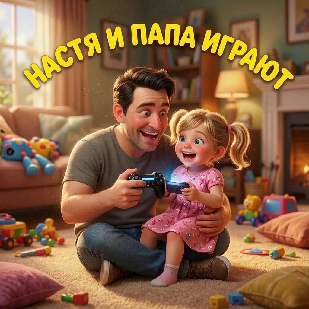 Иконка канала Настя и папа играют