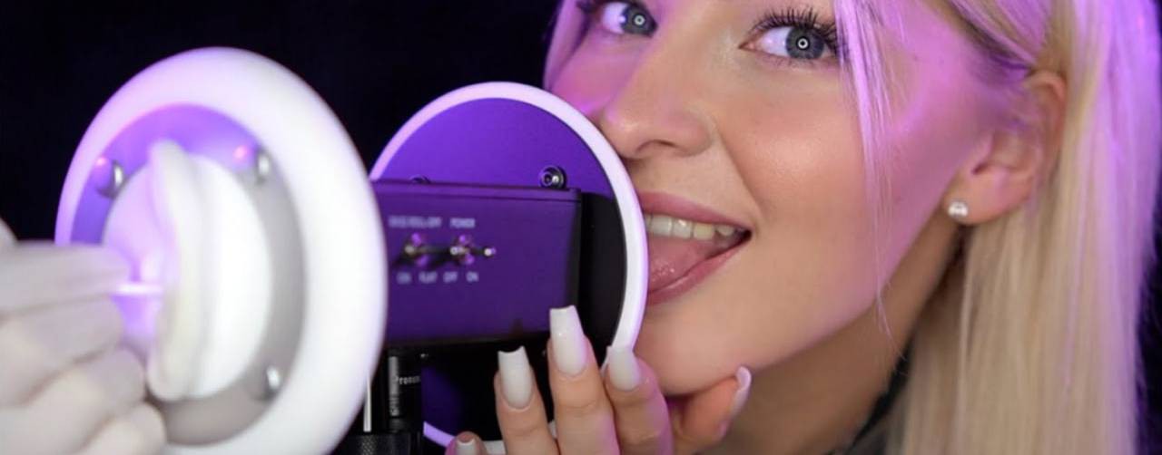 ASMR ear licking/eating