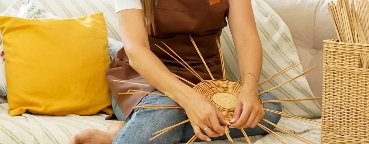 Школа плетения: Плетение корзин из бумажной лозы