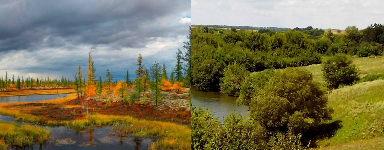 После города в селе, с севера на юг