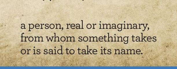 Эпонимы и Мы