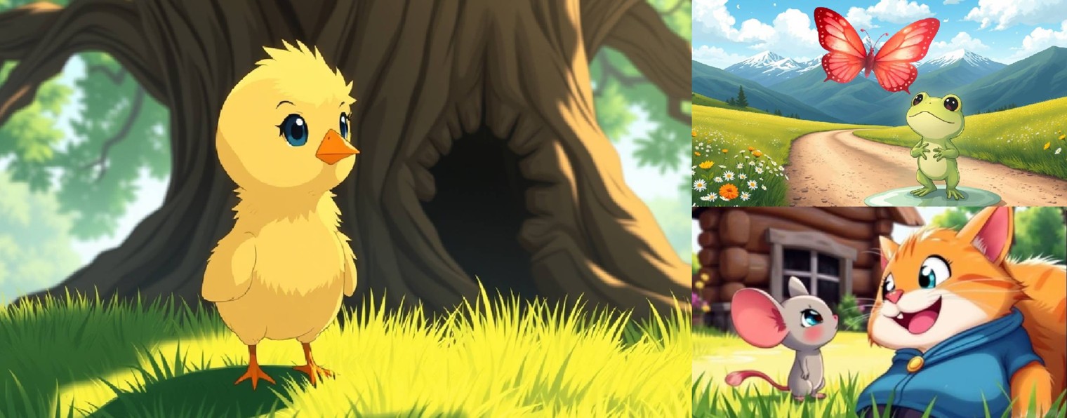 Цыплёнок Утя, лягушонок Баха и мышка Нюра