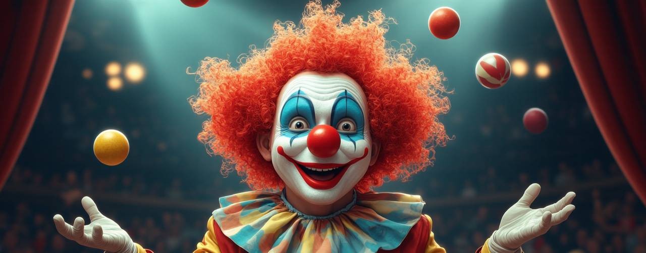 В стиле "грустного клоуна"