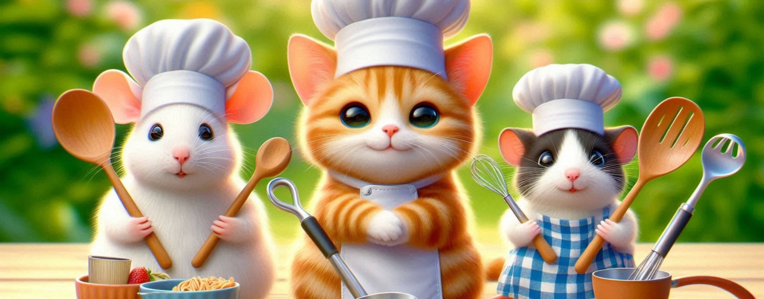 MeowMixKitchen - милая кухня,  природа и питомцы