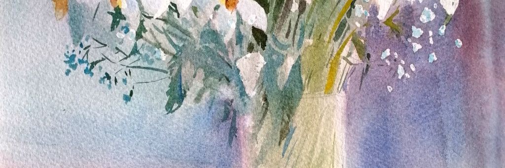 Птичка Акварельная