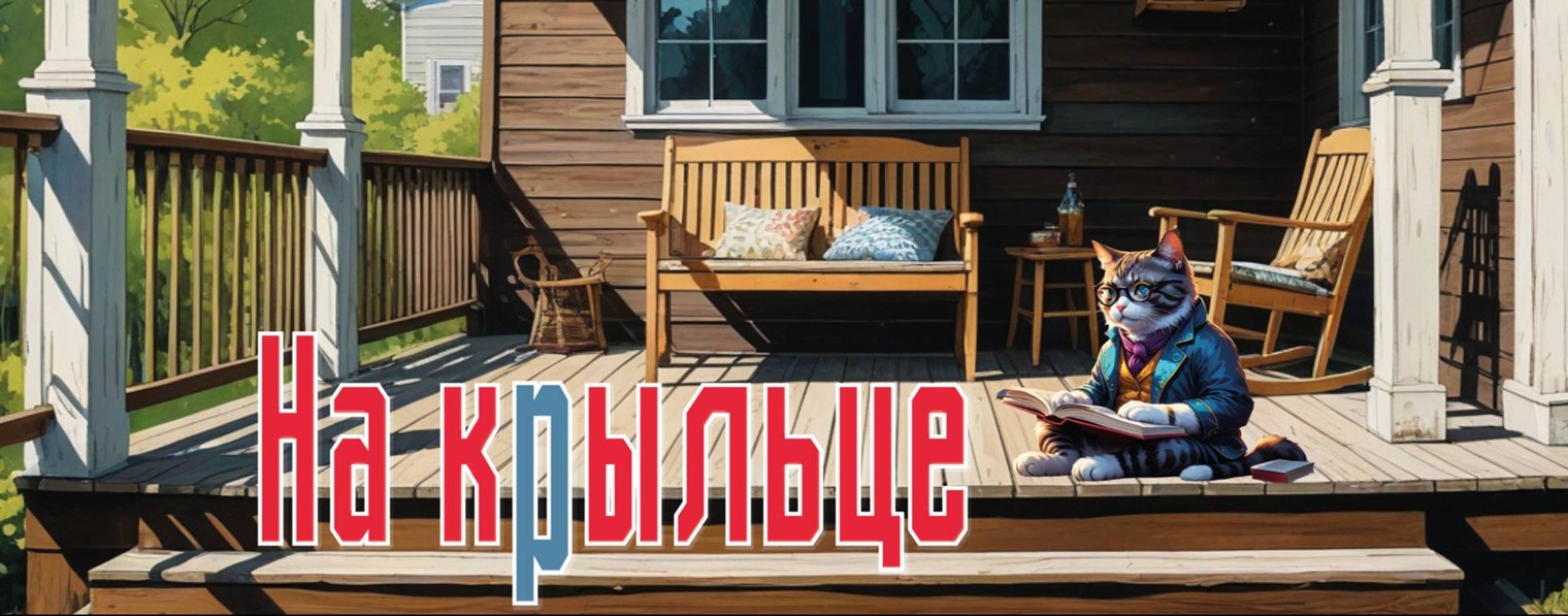 На крыльце