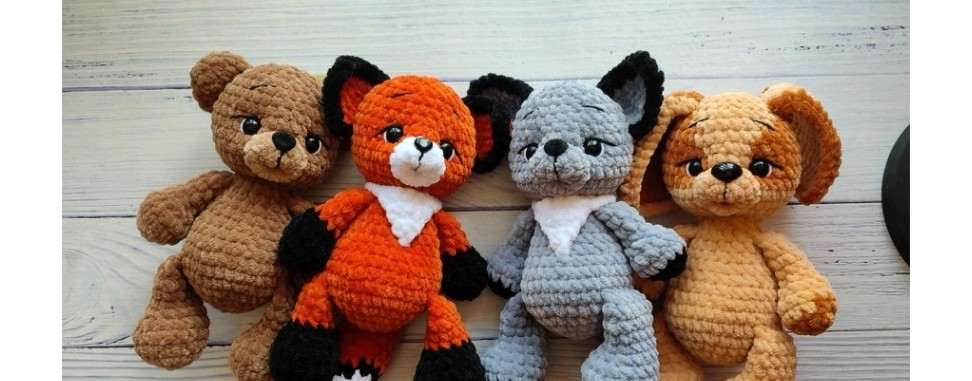 Вязаные игрушки.