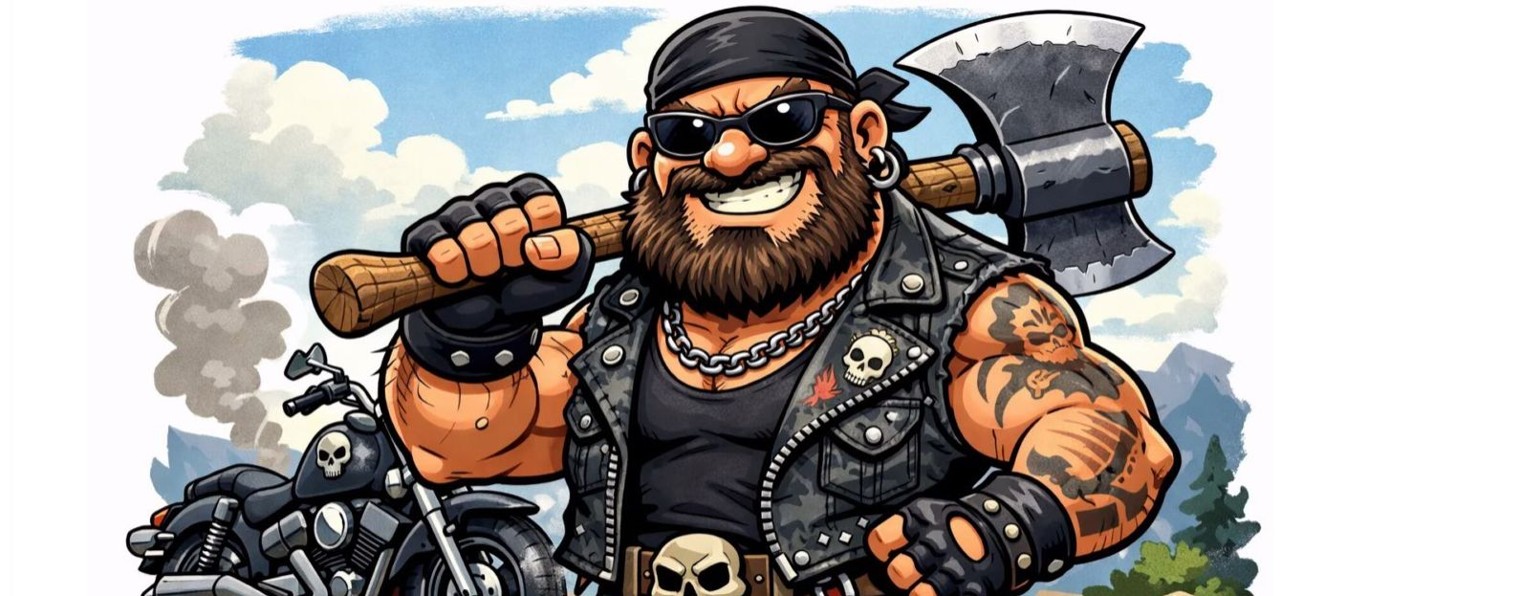 Байкер с топором