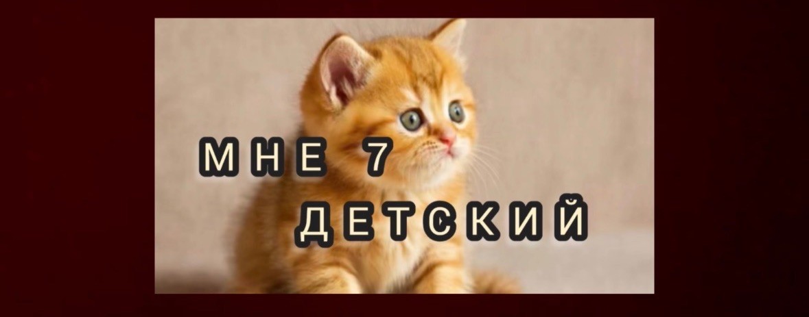 МНЕ 7 ДЕТСКИЙ