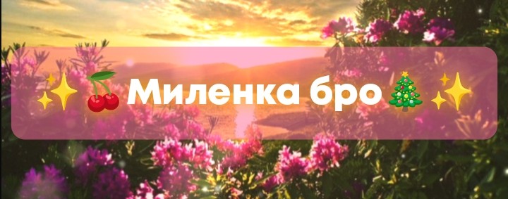 ✨🍒~♡Миленка бро♡~🎄✨