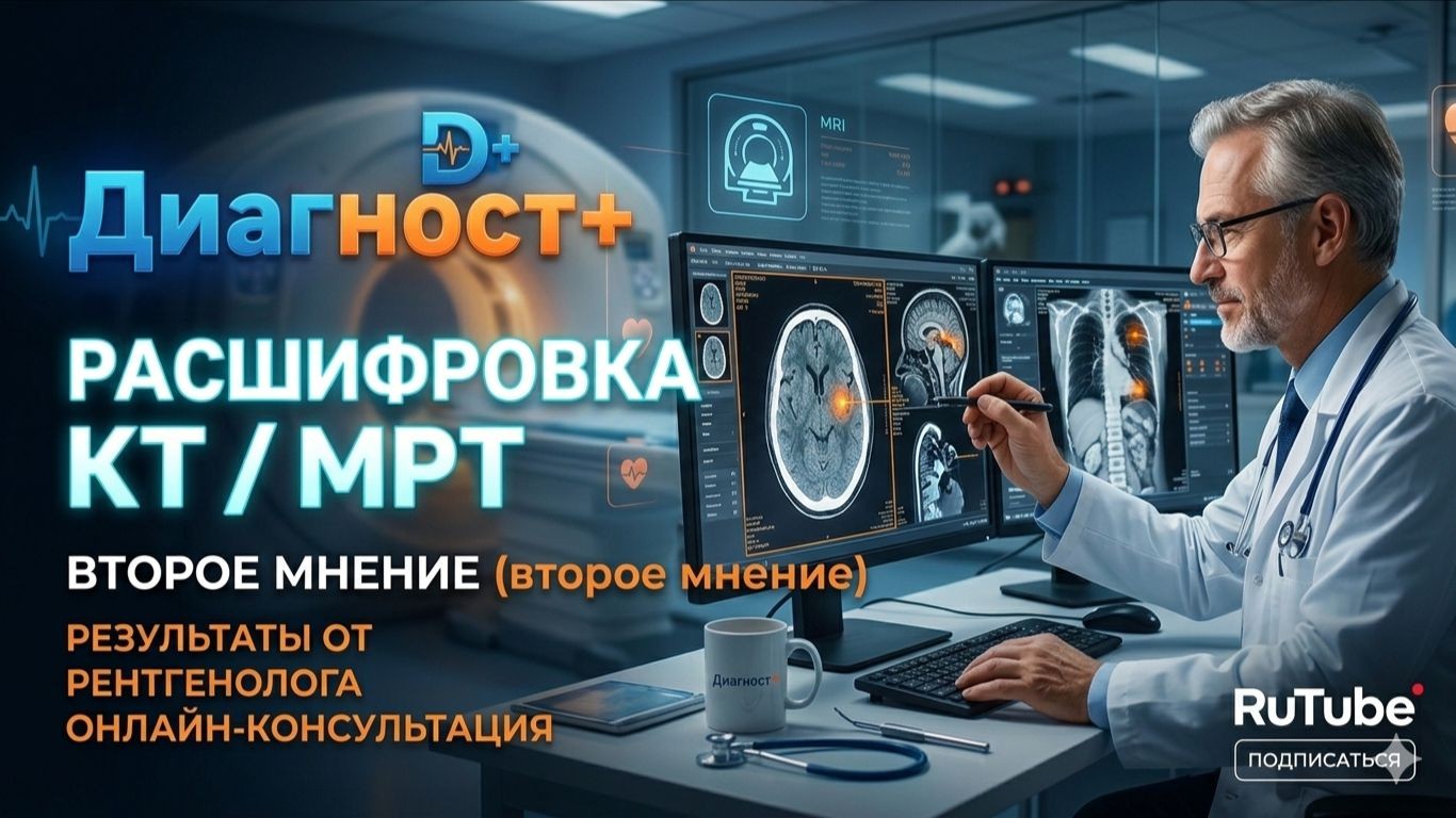 Диагност+  РАСШИФРОВКА КТ / МРТ (второе мнение)