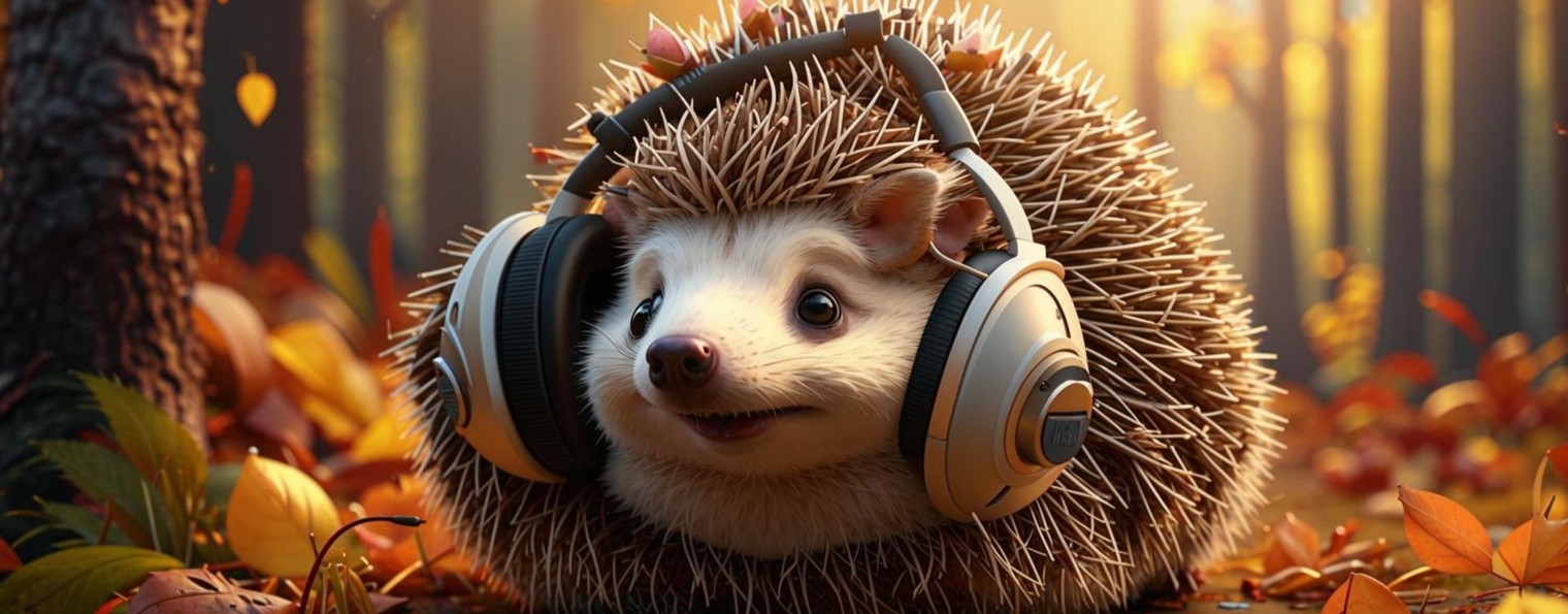 Ёжики в наушниках