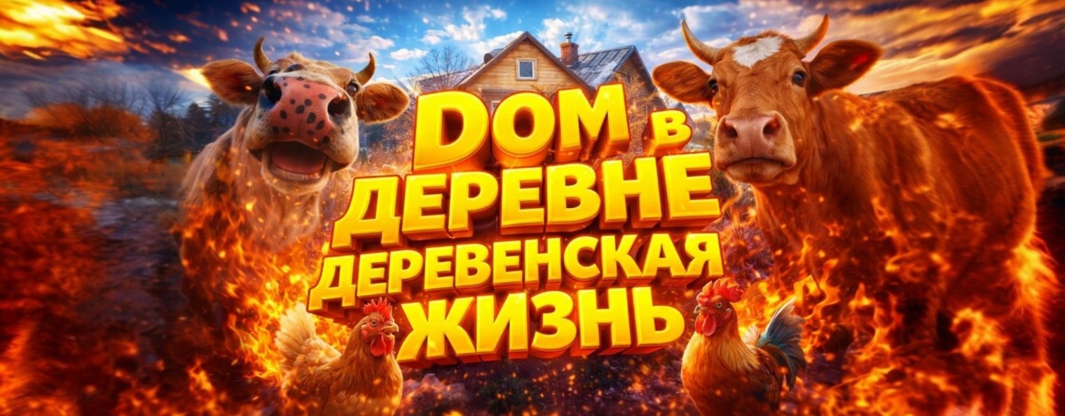 Дом в деревне Деревенская жизнь!!!