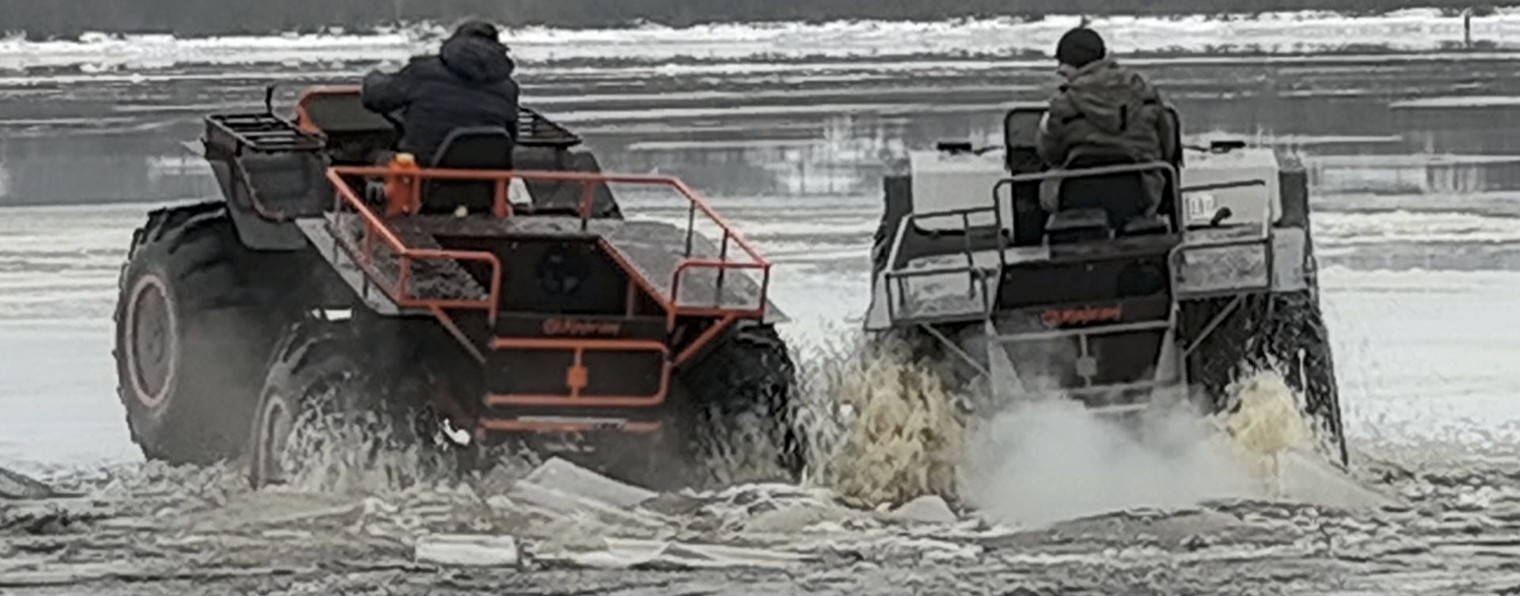 Вездеход мототолкач мотобуксировщик Ураган AVT 4*4