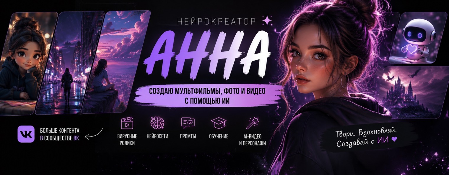 Анна | ИИ видео и мультфильмы