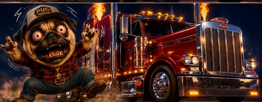 Мопс-дальнобойщик 🐶🚛