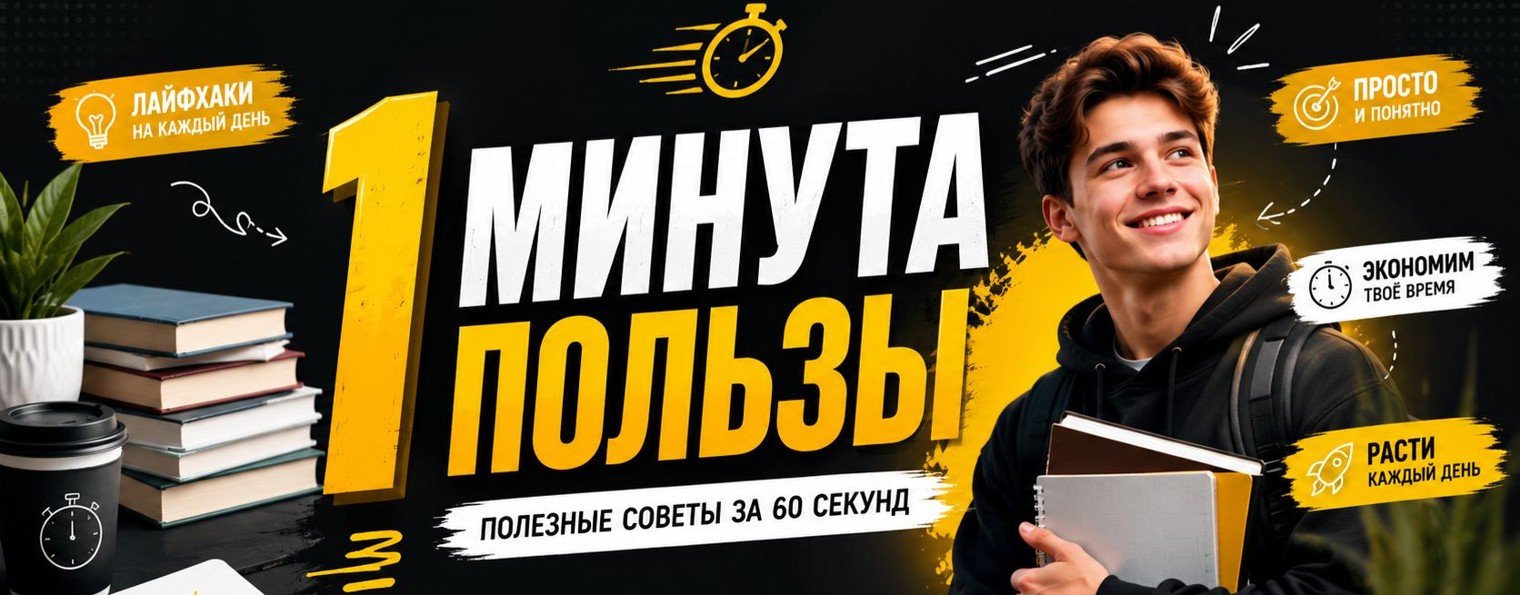 1 МИНУТА ПОЛЬЗЫ