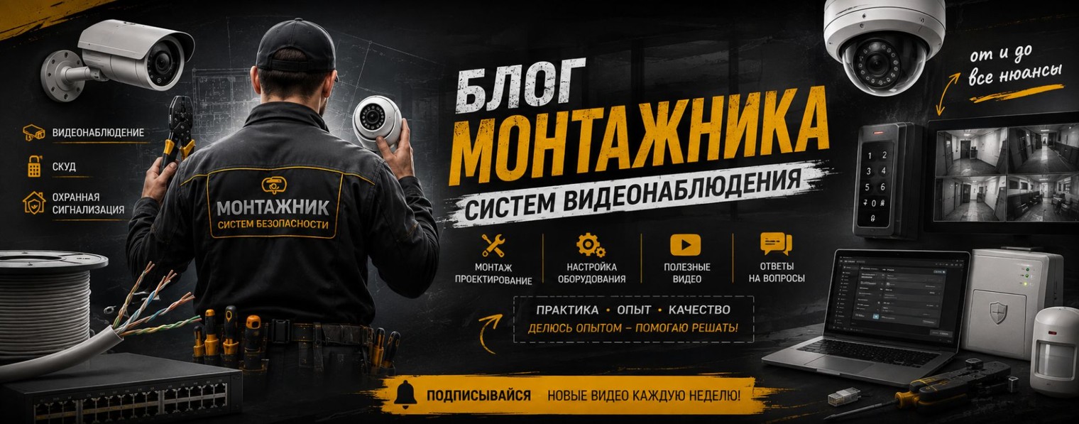 Блог Монтажника систем видеонаблюдения