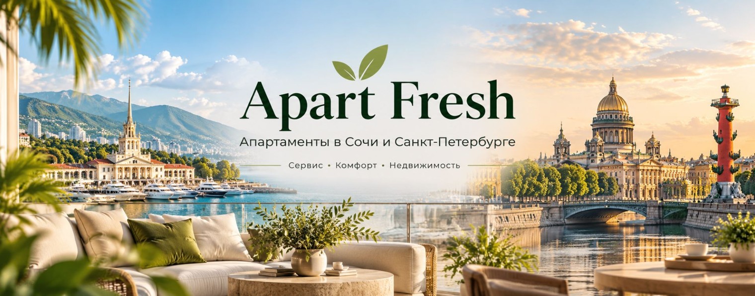 Apart Fresh | Апартаменты • Сочи • Санкт-Петербург