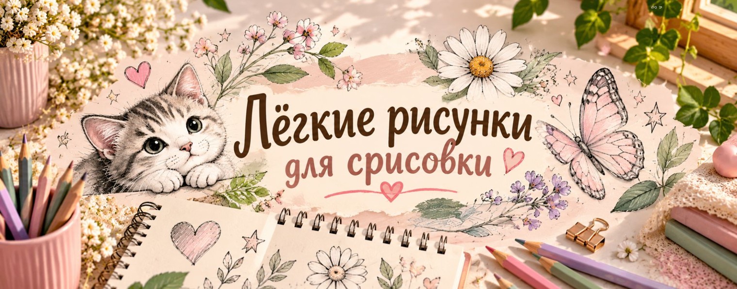 Лёгкие рисунки для срисовки