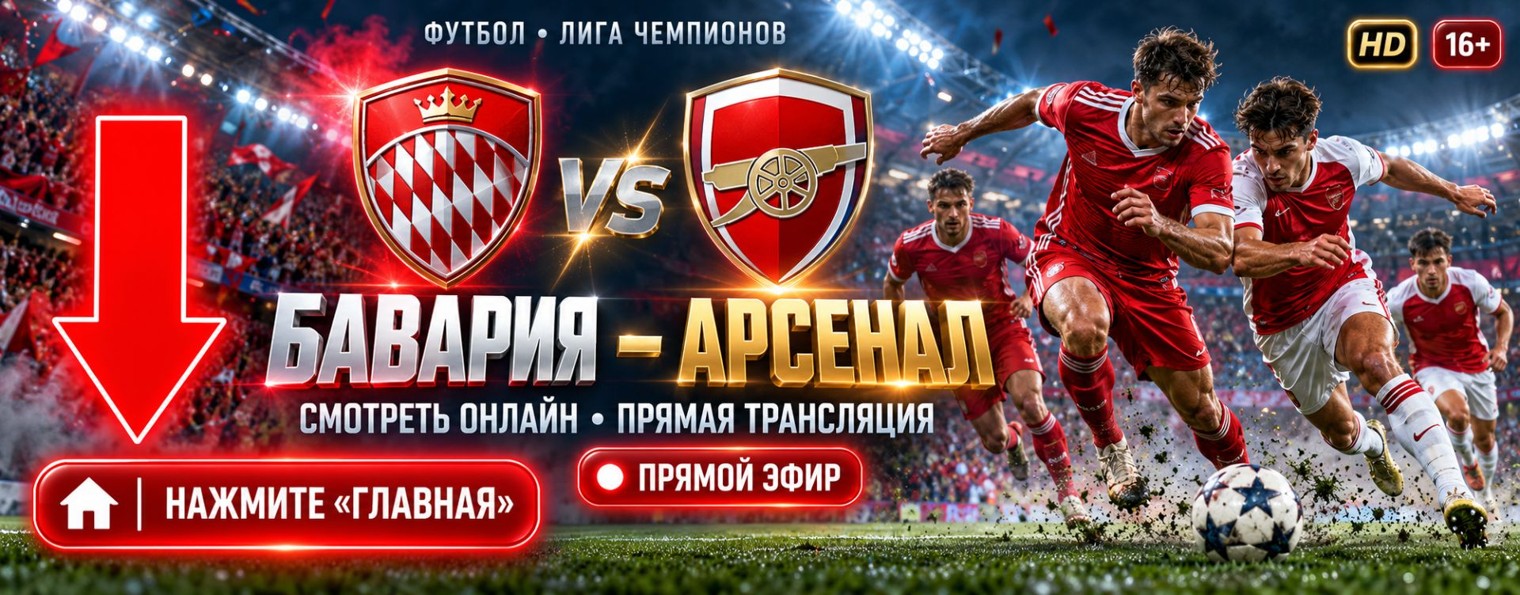 Прямая трансляция: Бавария — Арсенал ЛЧ 21.10.2026