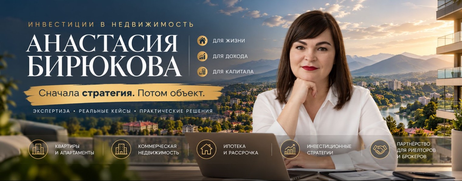 Анастасия Бирюкова I Инвестиции в недвижимость