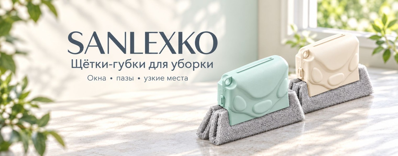 SANLEXKO — щётки-губки для уборки