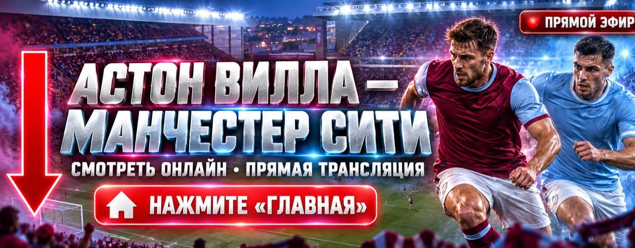 Астон Вилла — Манчестер Сити прямая трансляция АПЛ